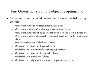 Part Orientation & Support Structures | PPTX