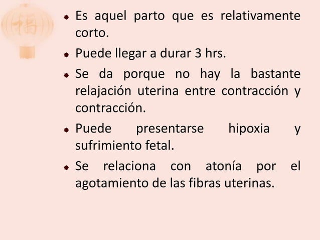Parto Y Nacimiento Pos Termino Y Parto Precipitado | PPTX