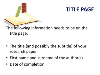 Parts of a Research Paper | PPTX