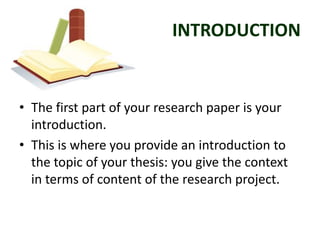 Parts of a Research Paper | PPTX