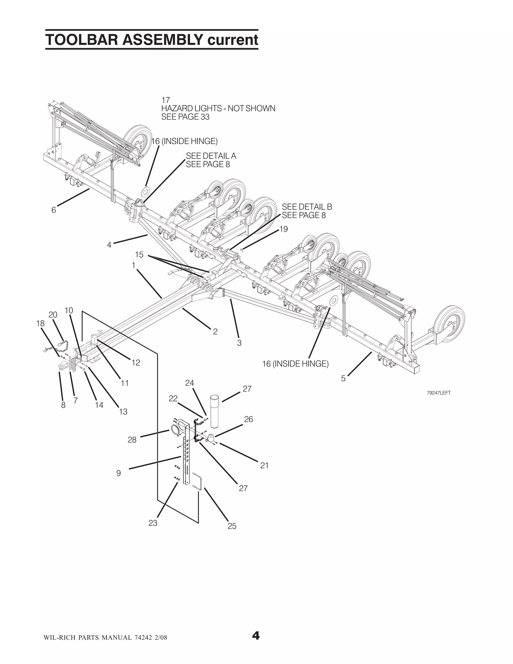 Wil-Rich PT2200 planter bar parts | PDF