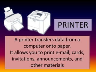 Parts and types of computers unit II study | PPTX