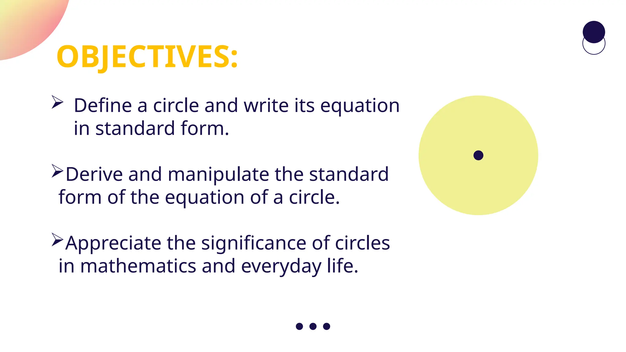 Pre Calculus Conic Sections Circles Pptx