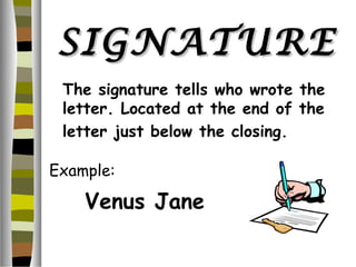 Parts of a letter | PPT