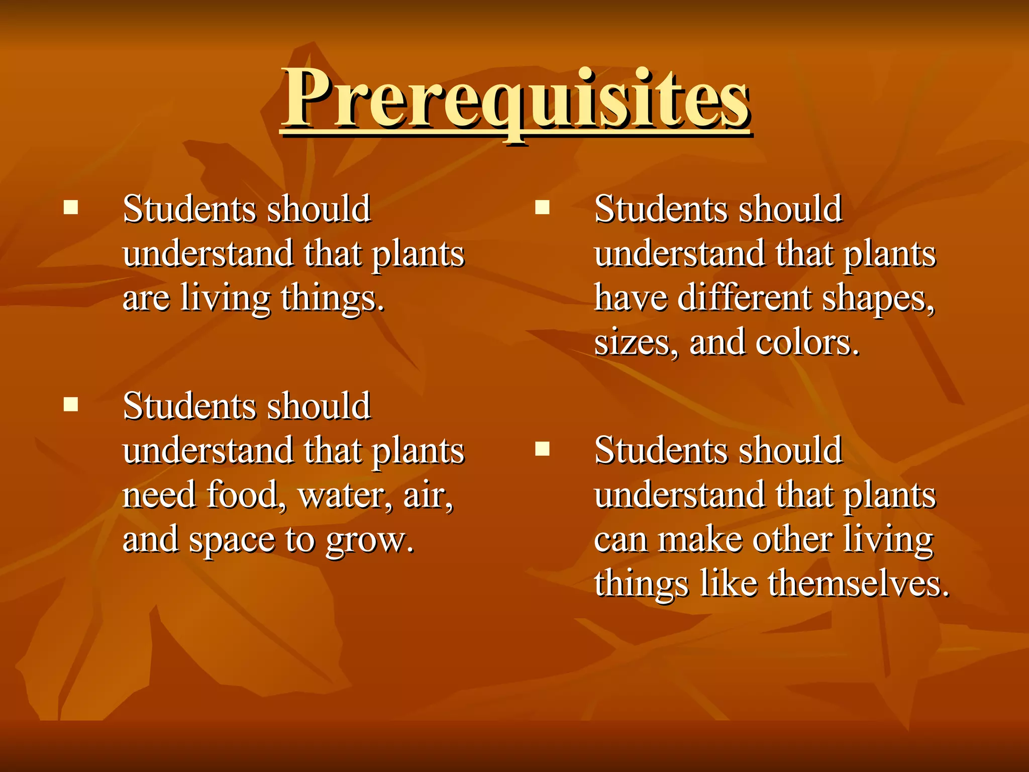 Parts of a Plant | PPT