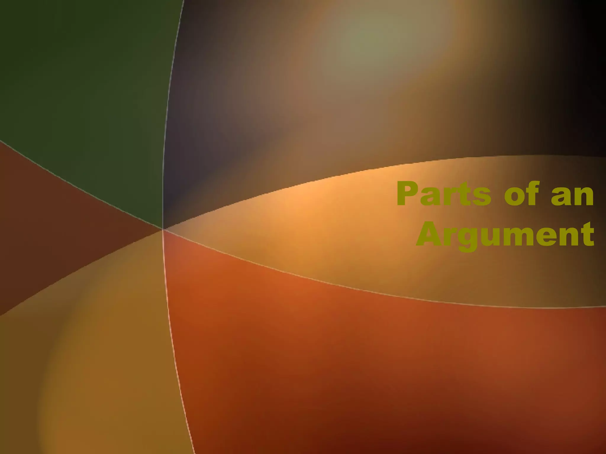 Parts of an Argument | PPT