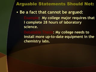 Parts of an Argument | PPT