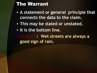 Parts of an Argument | PPT