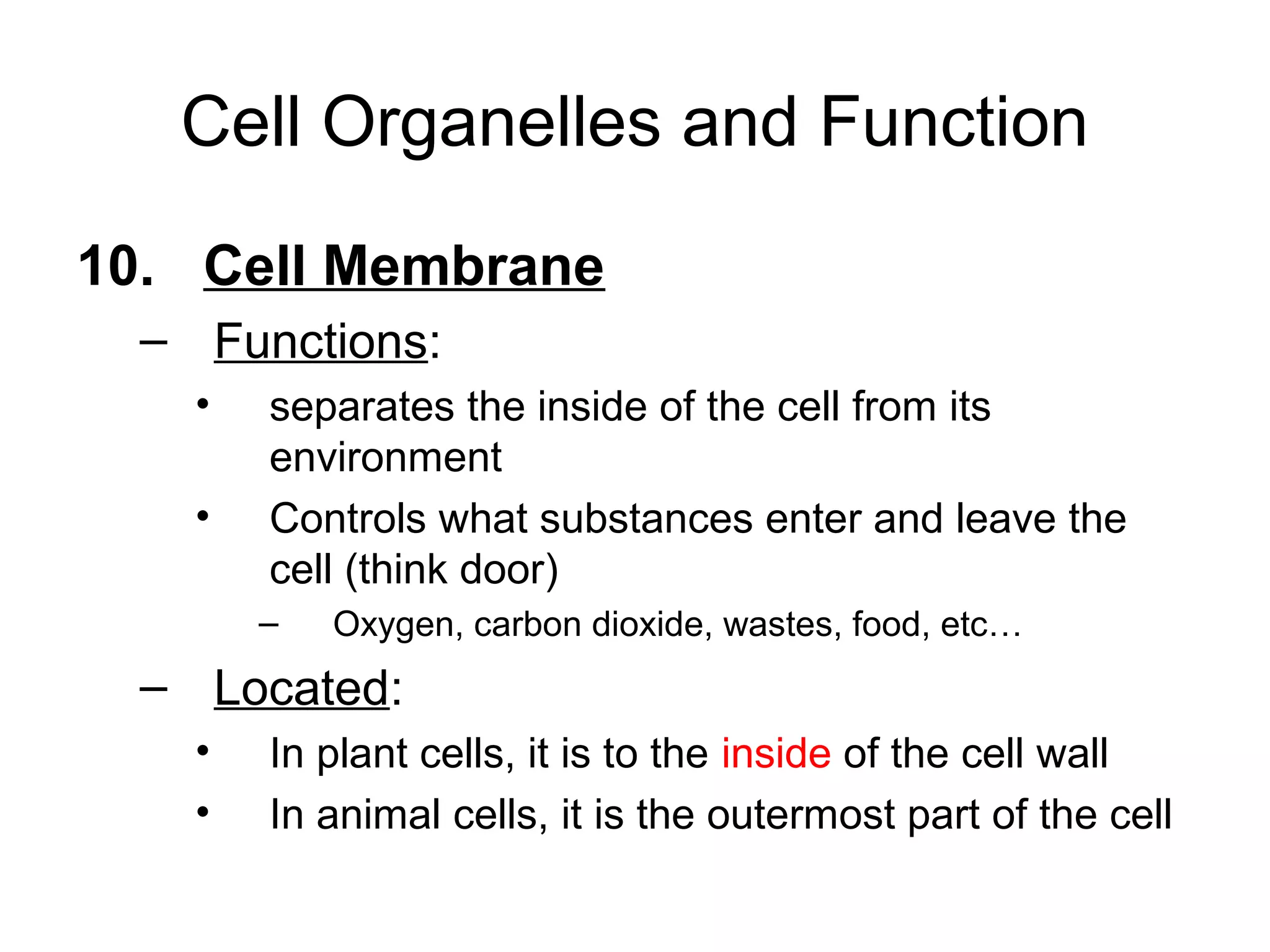 Parts of the Cell | PPT