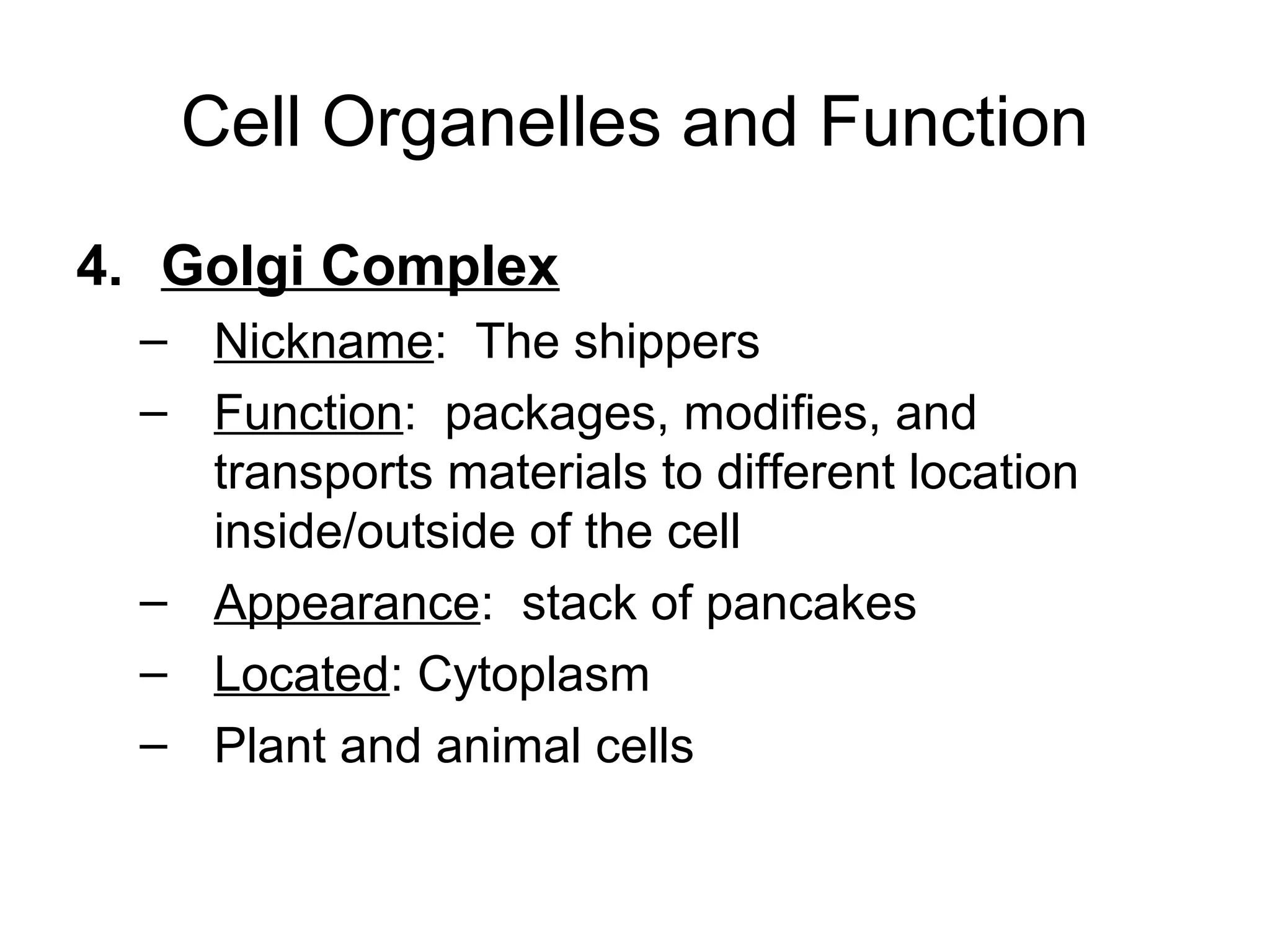 Parts of the Cell | PPT