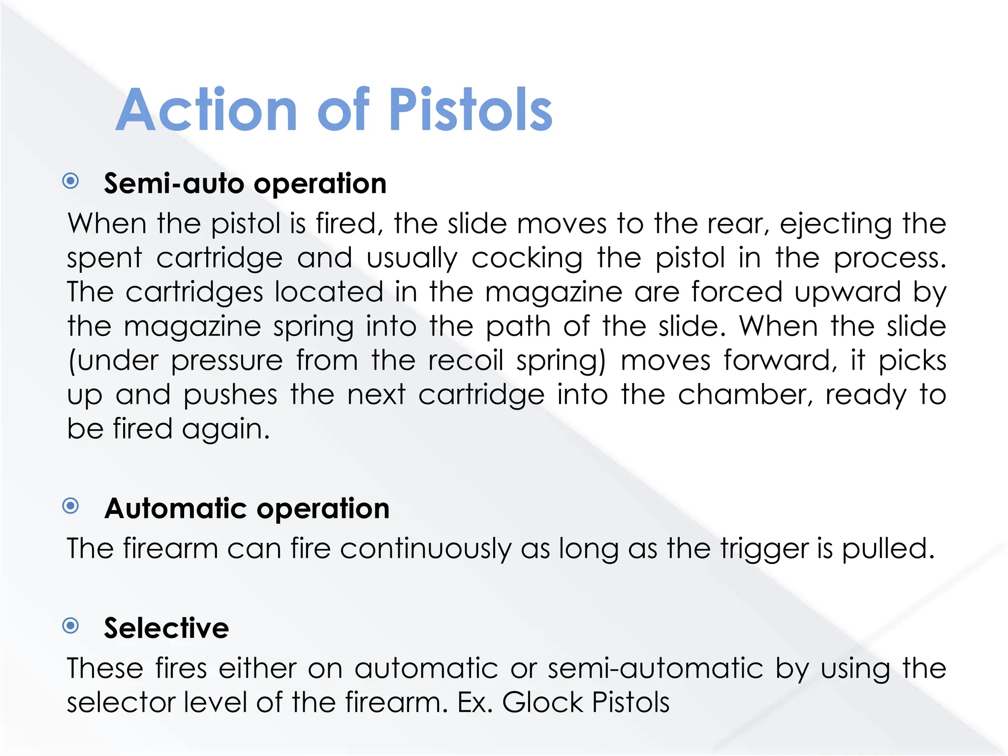 DFT - Fundamentals of Marksmanship - Parts of Firearm | PPTX