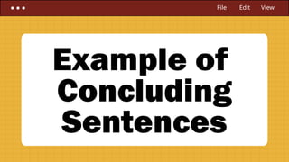 Parts of the Paragraph Lesson 1 Week 1 Grade 8 | PPTX
