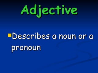 Parts Of Speech | PPT