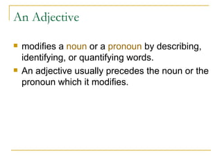 Parts Of Speech | PPT