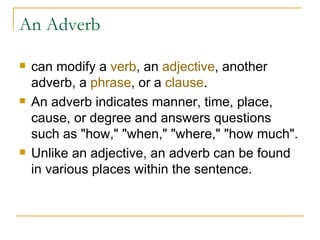 Parts Of Speech | PPT