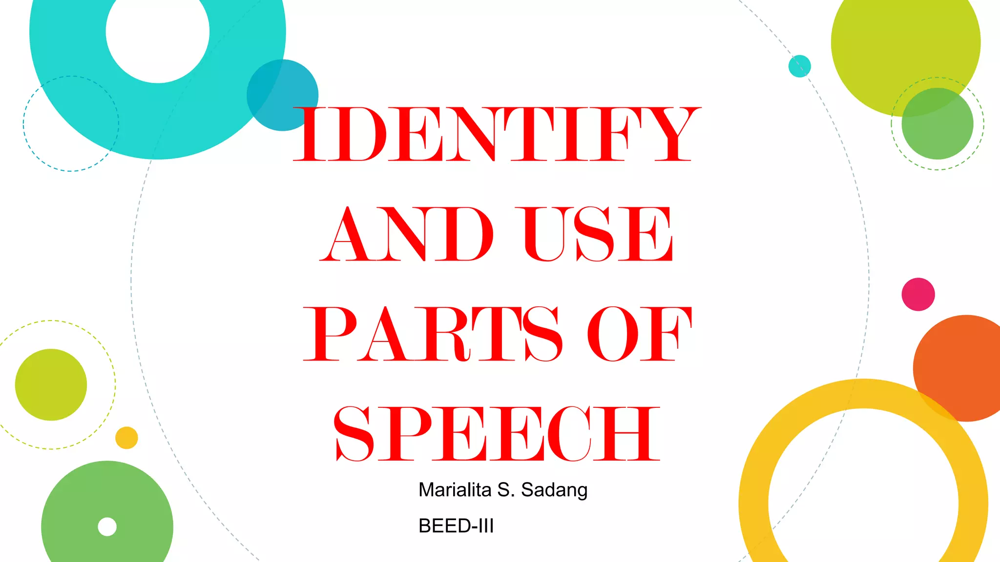 Parts of-speech | PPT