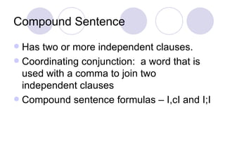 Parts Of Speech And Sentence Structure Notes | PPT