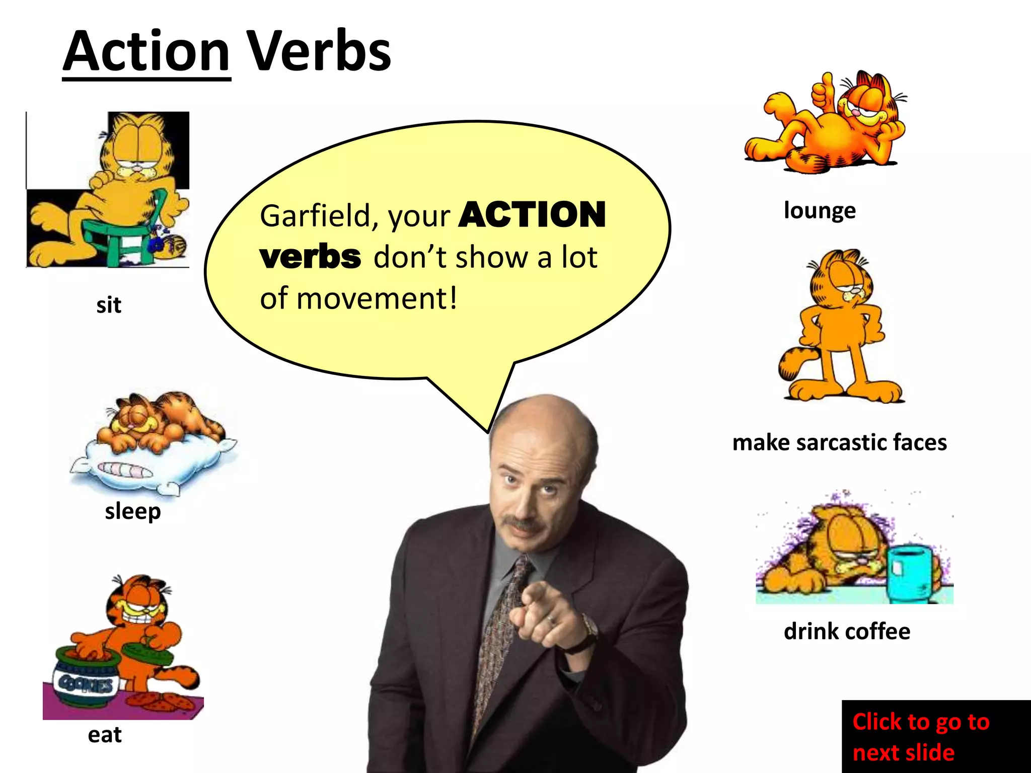 Parts of Speech With Garfield and Dr. Phil | PPTX