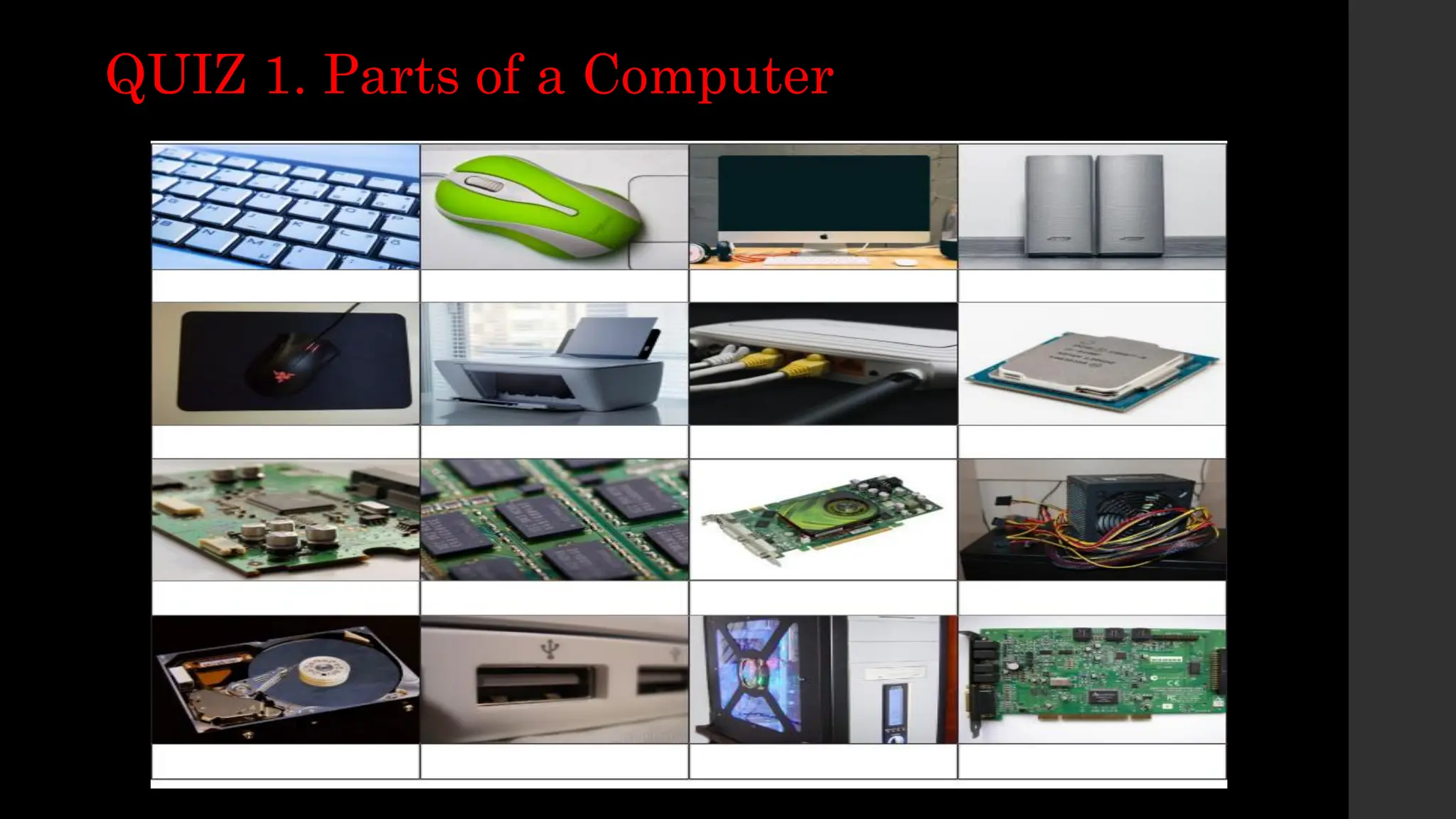 PARTS-OF-THE-COMPUTER physical components called hardware and ...