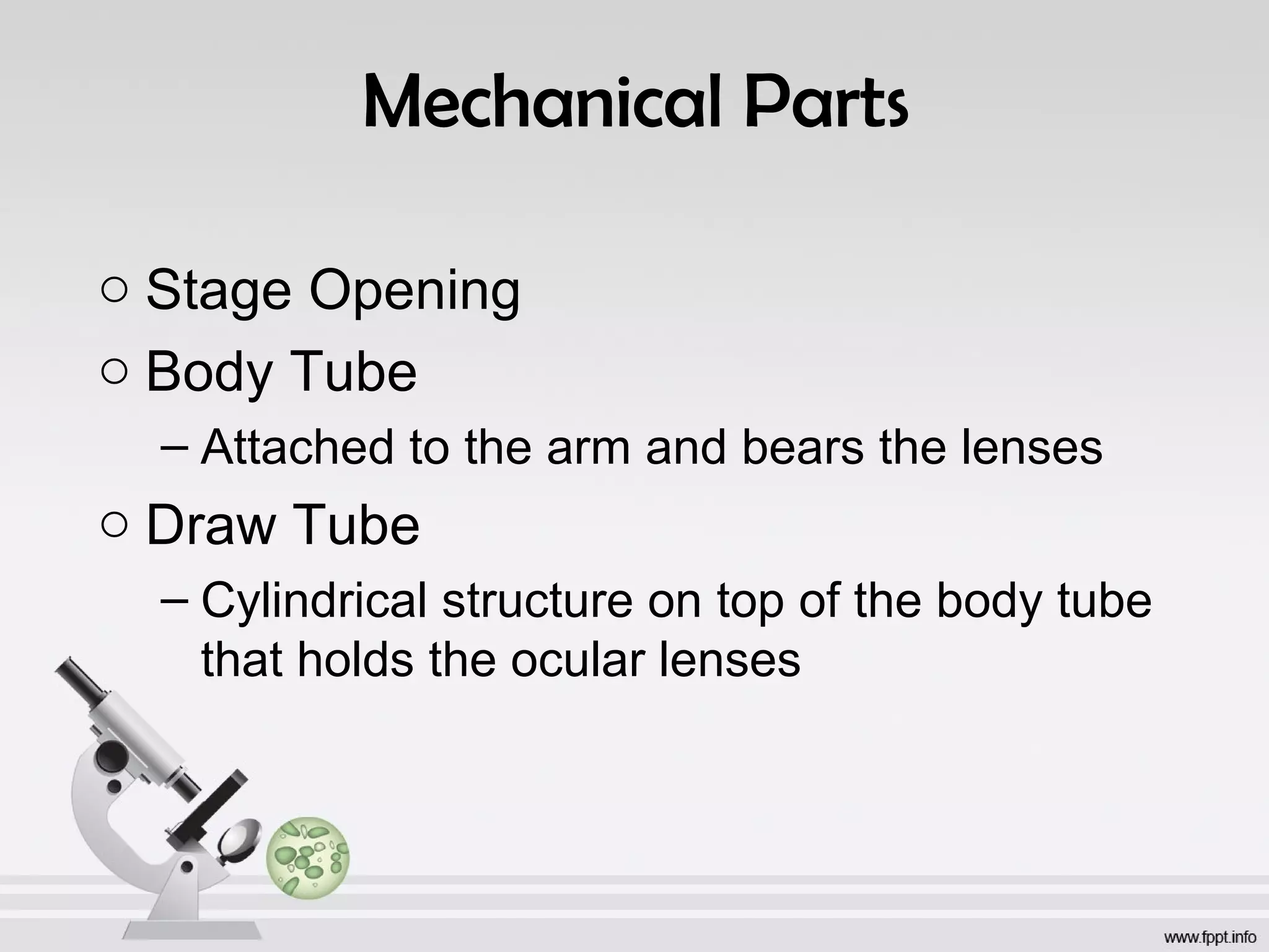 Parts and functions of a microscope | PPT
