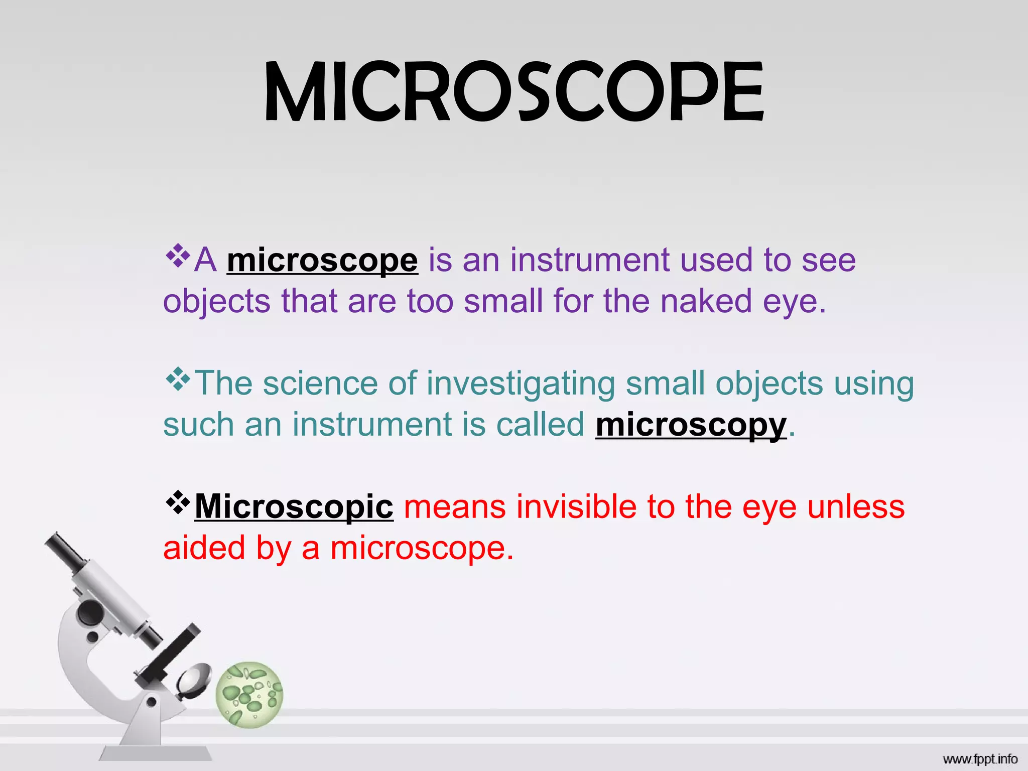Parts and functions of a microscope | PPT