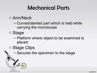 Parts and functions of a microscope | PPT