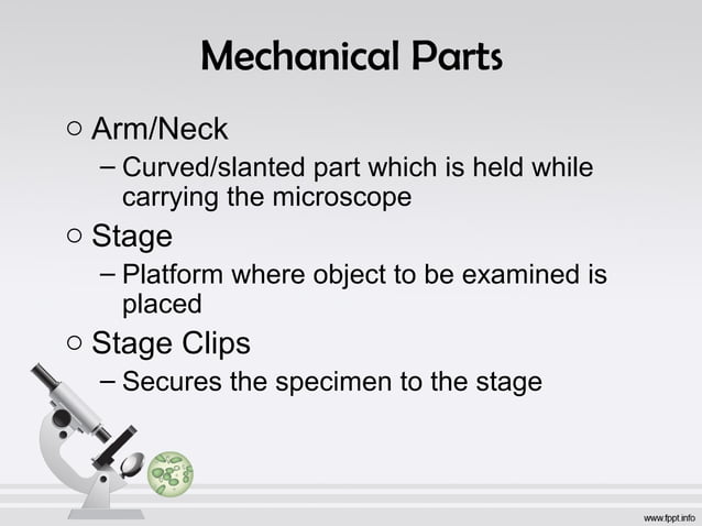 Parts and functions of a microscope | PPT