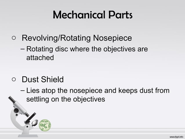 Parts and functions of a microscope | PPT