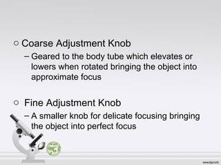 Parts and functions of a microscope | PPT