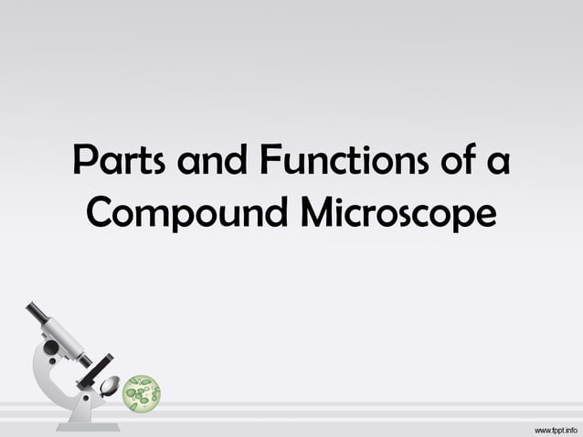 Parts and functions of a microscope | PPT
