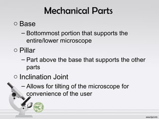 Parts and functions of a microscope | PPT
