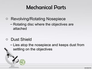 Parts and functions of a microscope | PPT