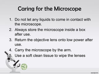Parts and functions of a microscope | PPT