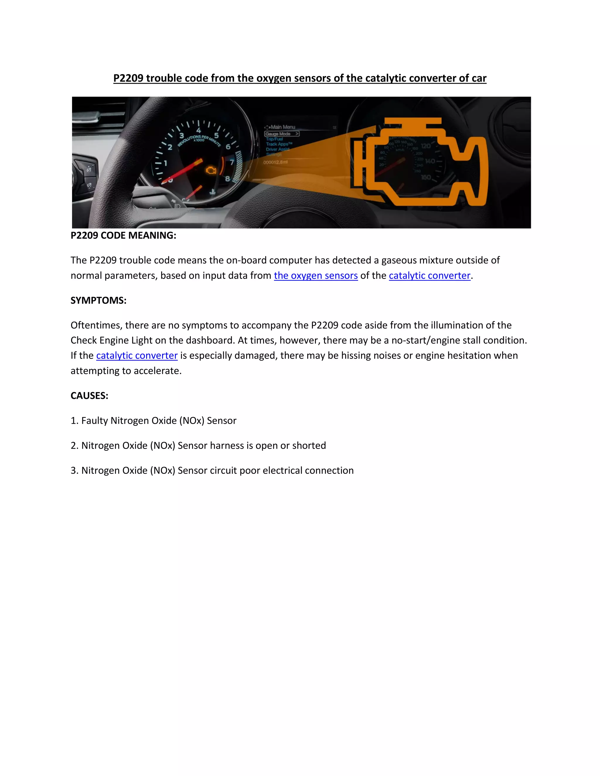 code defaut p2209 | PDF