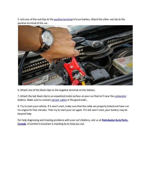 PartsAvatar Auto Parts, Canada - How to jumping start car