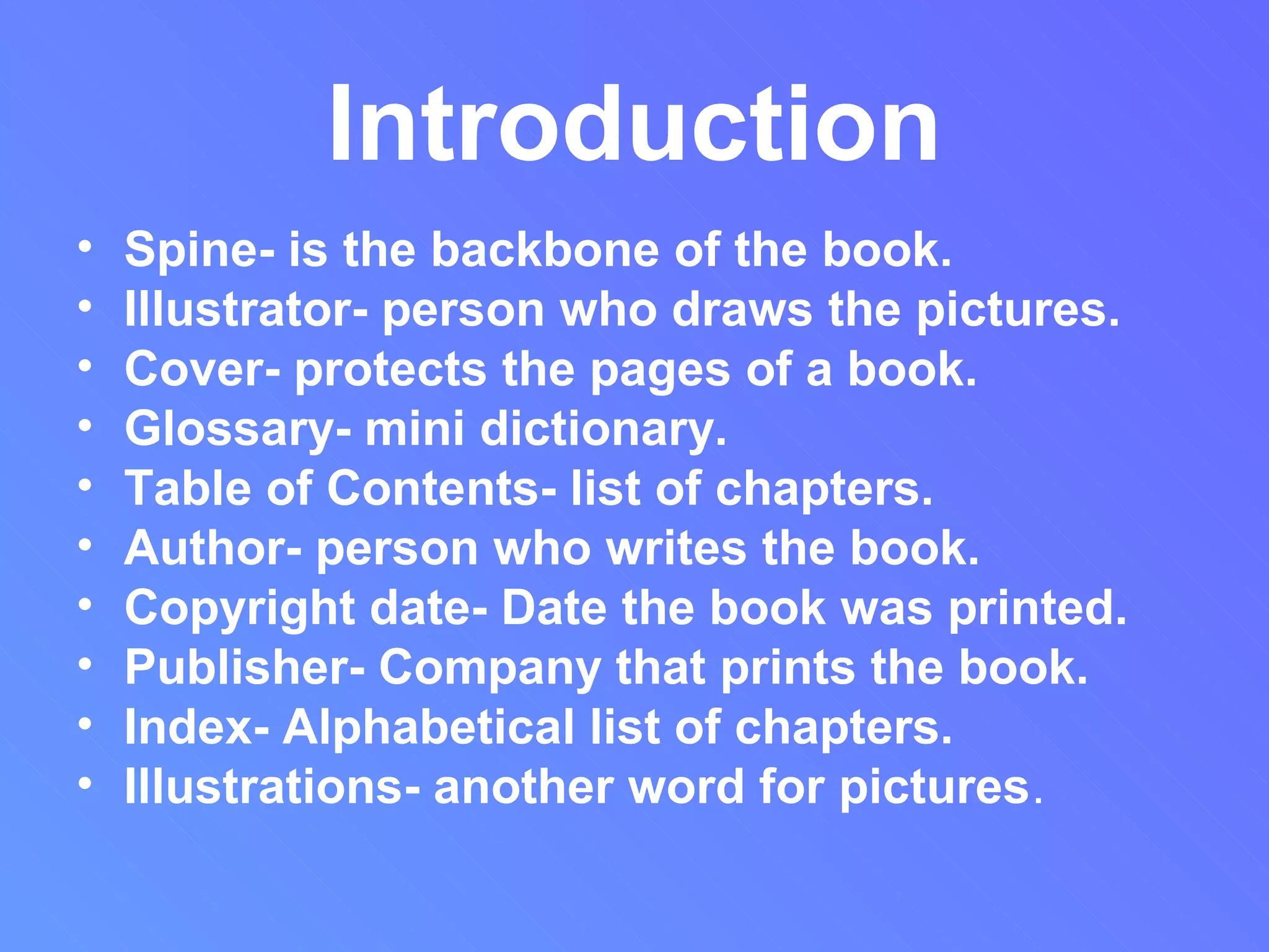 Parts of a Book Interactive | PPT