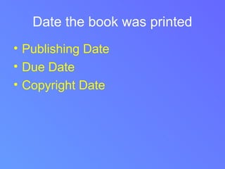 Parts of a Book Interactive | PPT