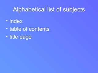 Parts of a Book Interactive | PPT