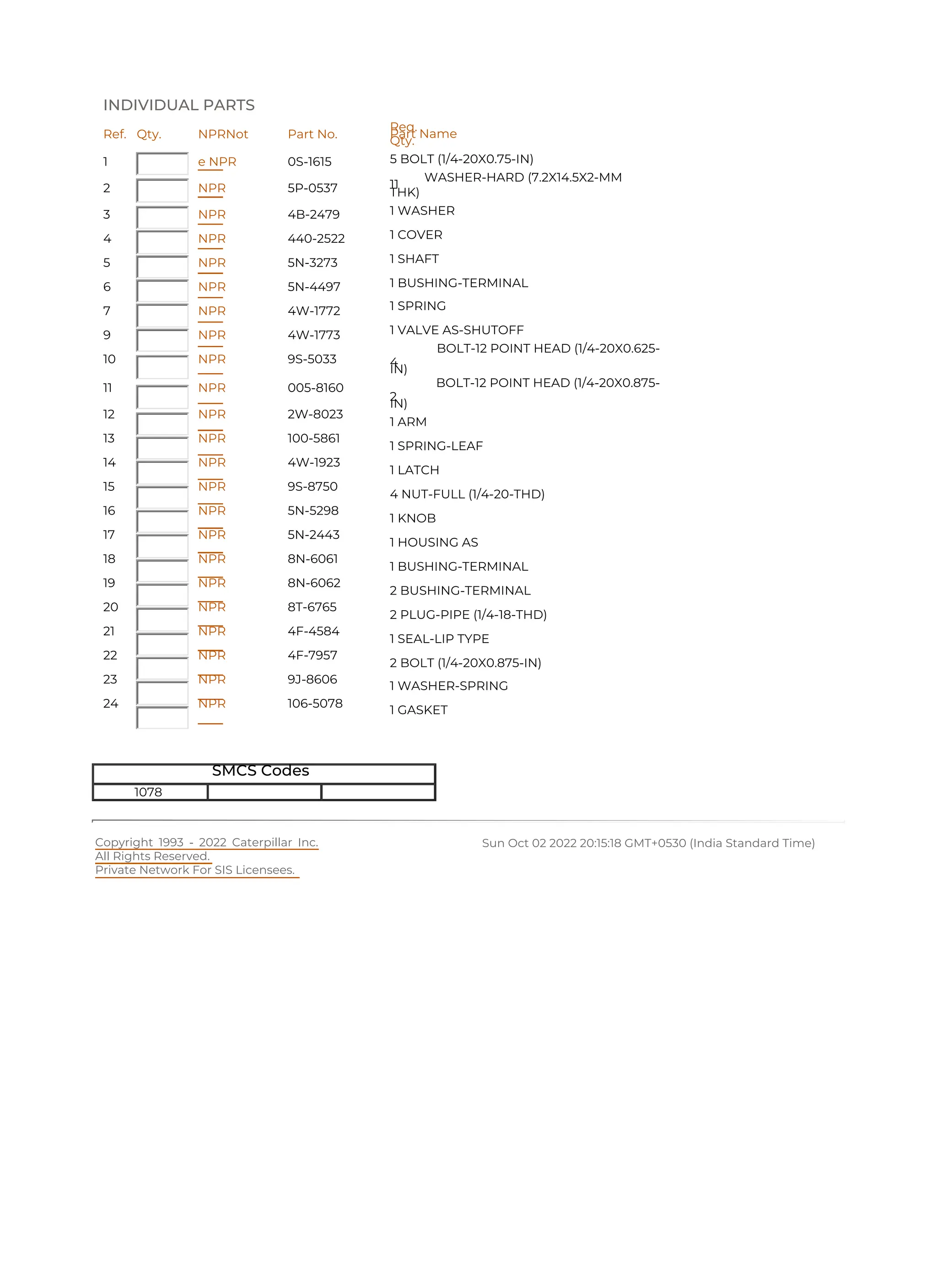 3508 CATERPILLAR GENERATOR SET PARTS CATALOG MANUAL CAW | PDF