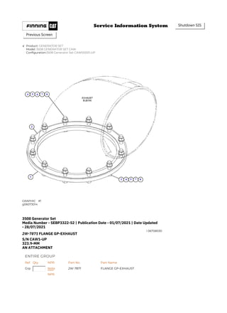 3508 CATERPILLAR GENERATOR SET PARTS CATALOG MANUAL CAW | PDF