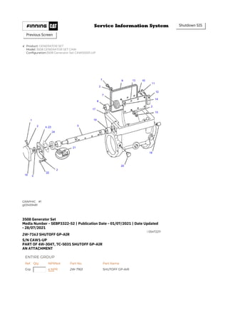 3508 CATERPILLAR GENERATOR SET PARTS CATALOG MANUAL CAW | PDF