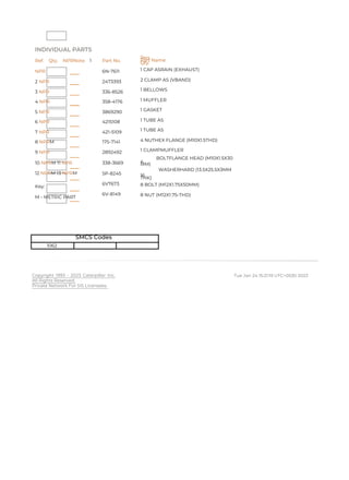 C13 CATERPILLAR GENERATOR SET PARTS CATALOG MANUAL DH4 | PDF