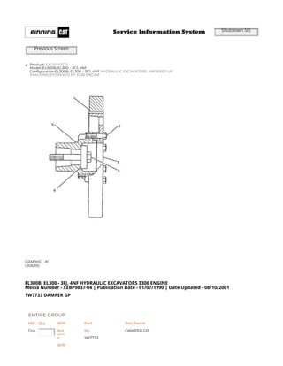 EL300 CATERPILLAR EXCAVATOR PARTS CATALOG MANUAL 4NF | PDF | Off-Road ...