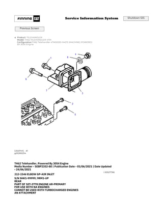 TH62 CATERPILLAR TELEHANDLER PARTS CATALOG MANUAL 4TM | PDF