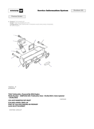 TH62 CATERPILLAR TELEHANDLER PARTS CATALOG MANUAL 4TM | PDF