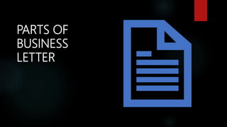 parts of formal and informal letters | PPTX