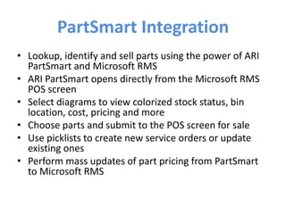 Microsoft RMS PartSmart POS | PPT