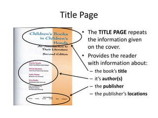 Parts Of A Book | PPTX