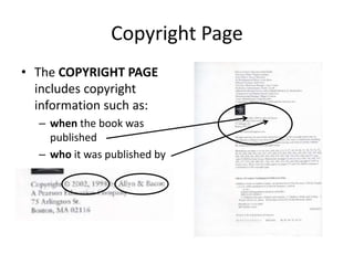 Parts Of A Book | PPTX