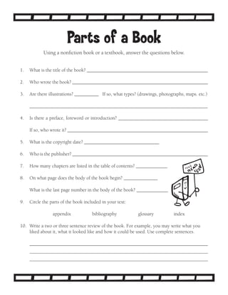 Parts Of A Book | PDF